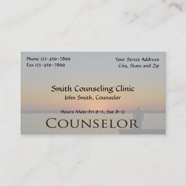 Counselor Psychologist Mental Health Business Card | Zazzle