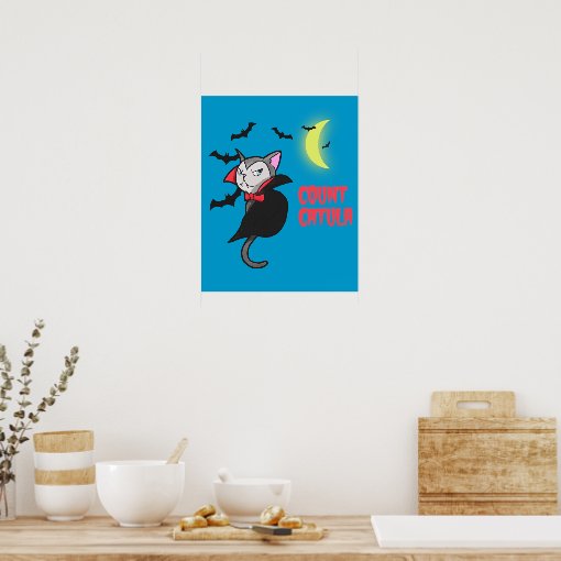 Count Catula Funny Pun Cartoon Poster | Zazzle