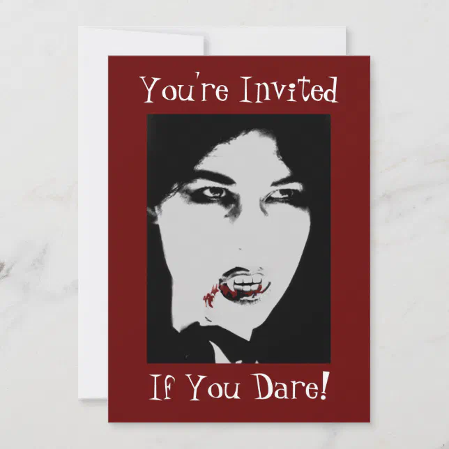 Count Dracula Halloween Vampire Dinner Invitation | Zazzle