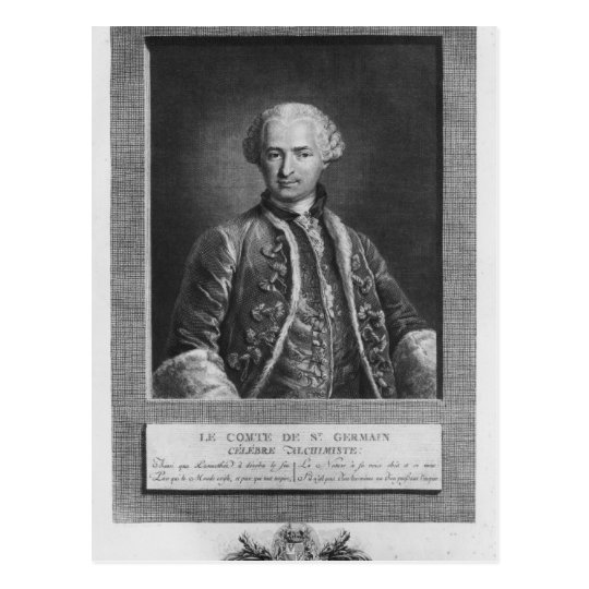 Count of St. Germain, famous alchemist, 1783 Postcard | Zazzle.com