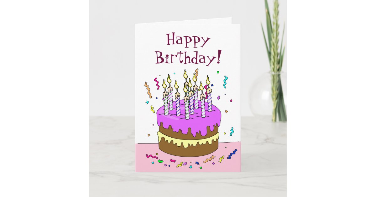 Count the Candles Birthday! Cake Card | Zazzle
