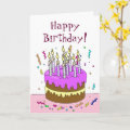 Count the Candles Birthday! Cake Card | Zazzle