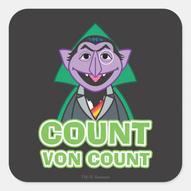 Count von Count Classic Style 2 Square Sticker | Zazzle