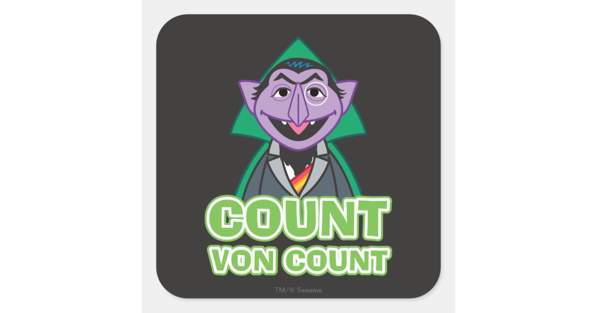 Count von Count Classic Style 2 Square Sticker | Zazzle