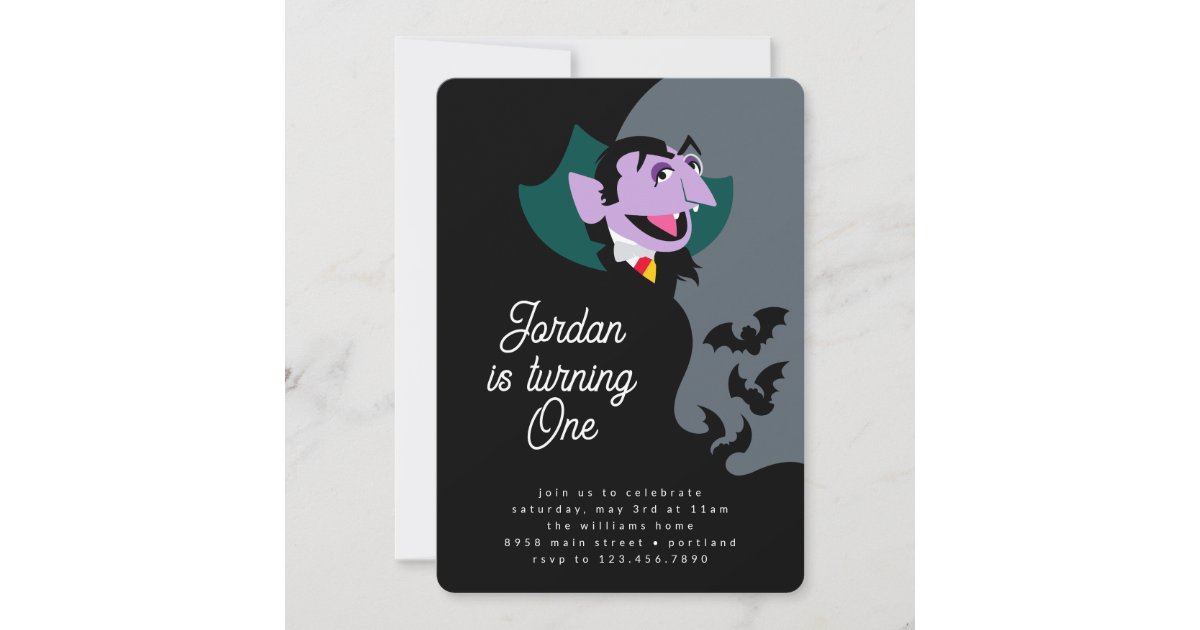 Count von Count's Batty Birthday Bash Invitation | Zazzle