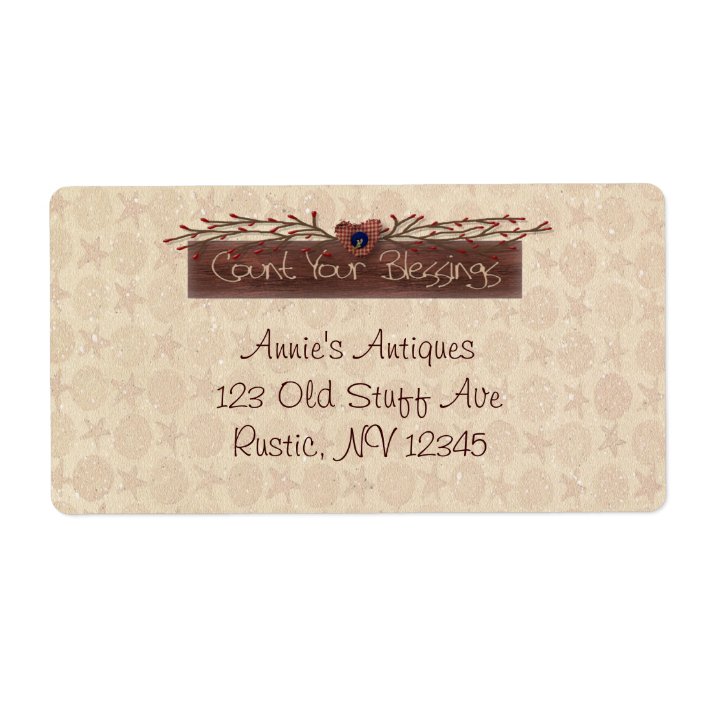 Count Your Blessings Label | Zazzle.com