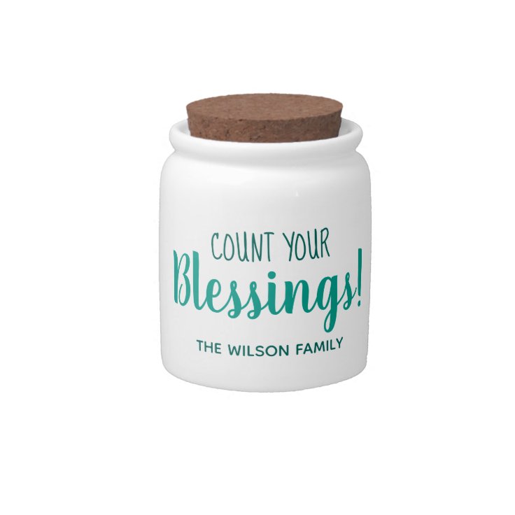 Count Your Blessings Personalized Blessing Jar | Zazzle