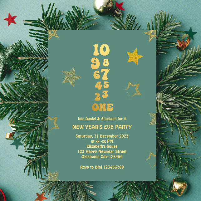 Countdown - Minted New Years Eve Party Invitation | Zazzle