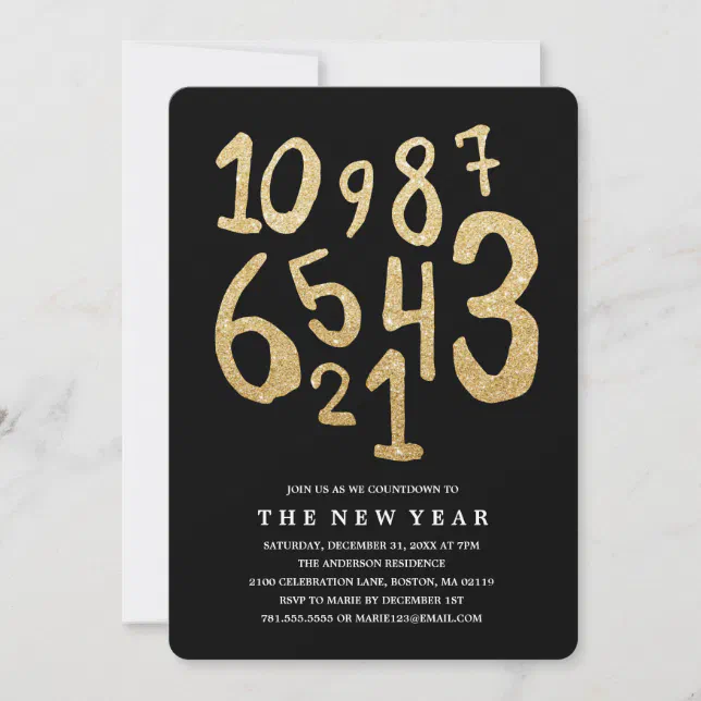 Countdown | New Year's Eve Party Invitation | Zazzle