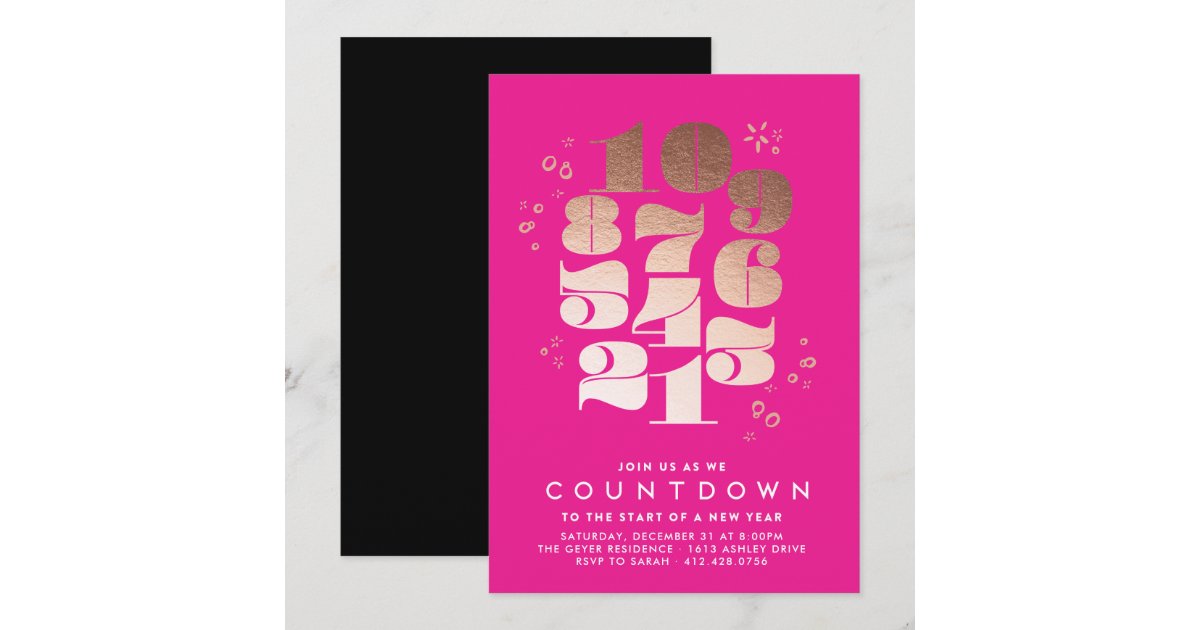 Countdown - New Years Eve Party Invitation | Zazzle