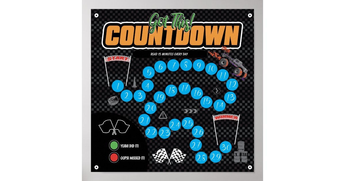 COUNTDOWN POSTER | Zazzle