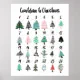Countdown to Christmas advent calendar cute trees Poster | Zazzle