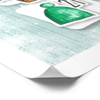 Countdown to Christmas Calendar Poster | Zazzle