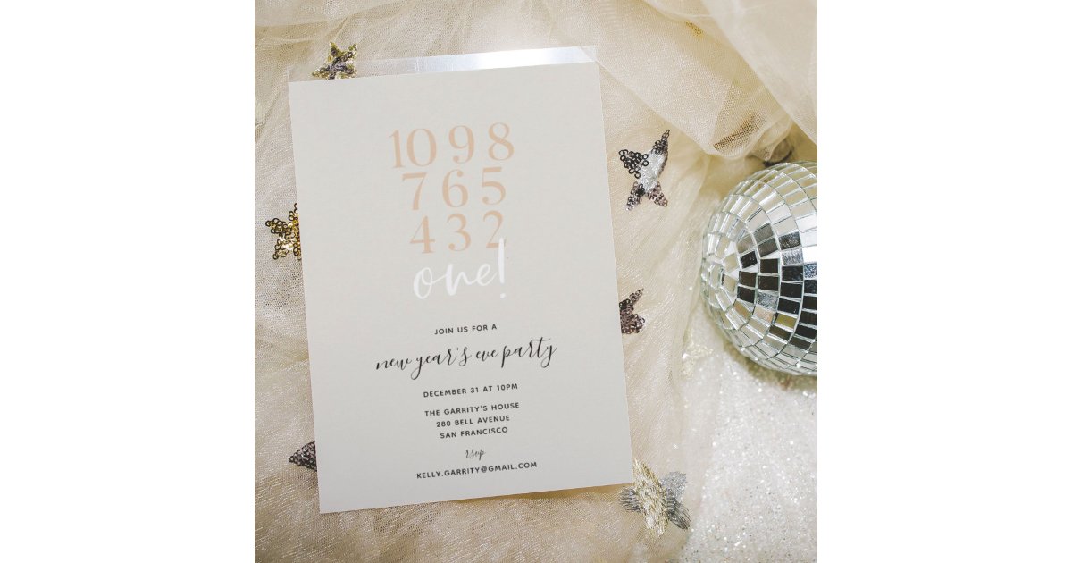 Countdown to New Year's Eve Party Invitation | Zazzle