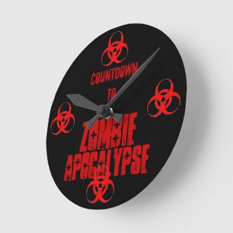 countdown to zombie apocalypse clock | Zazzle