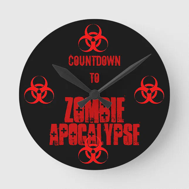 countdown to zombie apocalypse clock | Zazzle