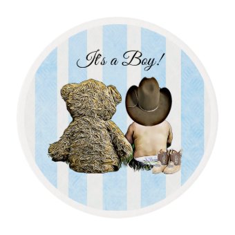 Country and Western Edible Cupcake Topper Edible Frosting Rounds | Zazzle