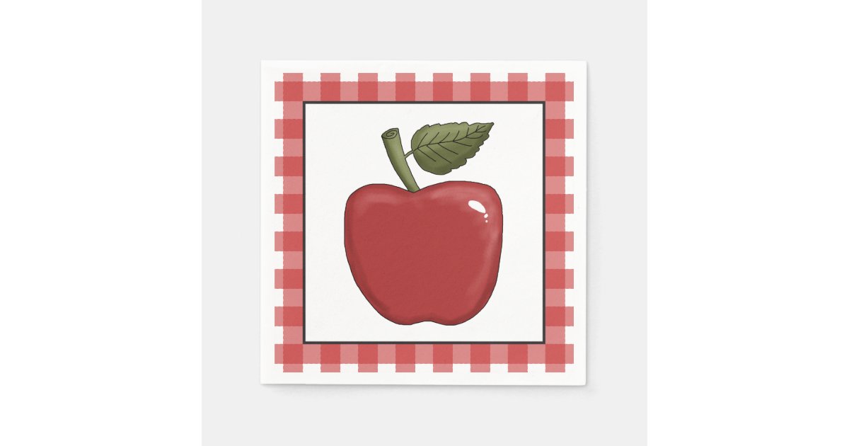 Country apple fruit paper napkins | Zazzle