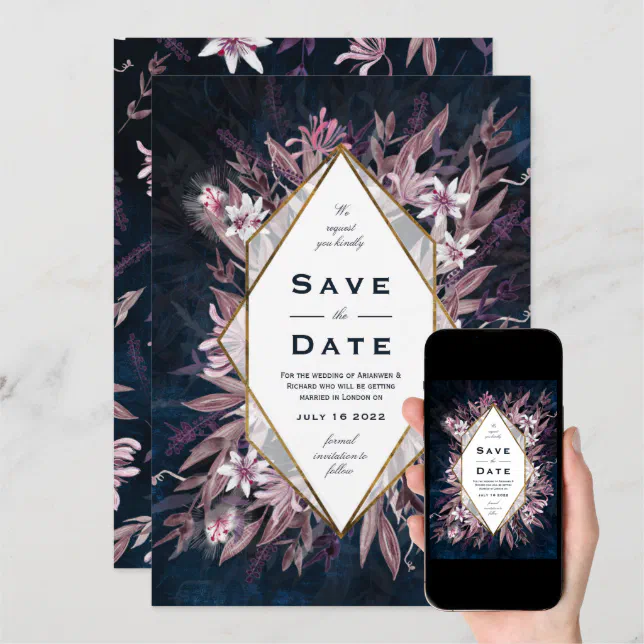 Country art floral wedding invite, invitation | Zazzle