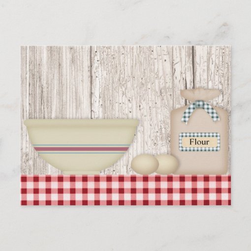 Country Baking Recipe Card | Zazzle