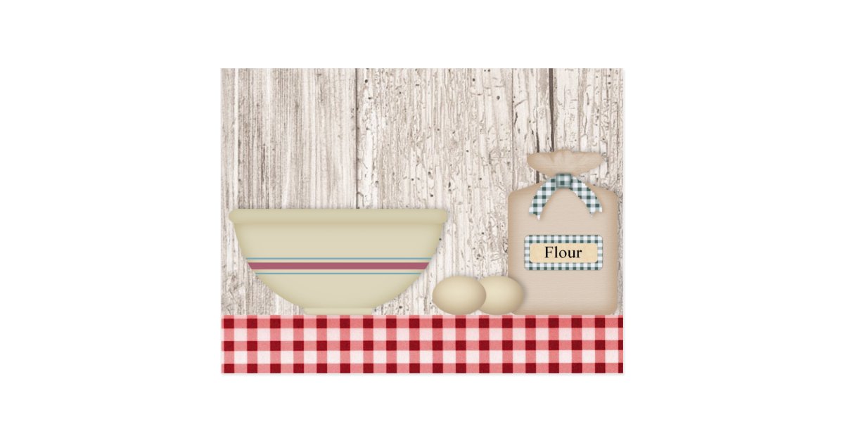 Country Baking Recipe Card | Zazzle.com