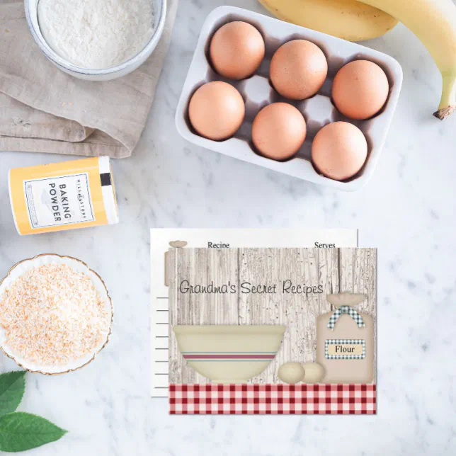 Country Baking Recipe Card | Zazzle