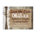 Country Barn Wood Rustic Save the Date Postcards | Zazzle