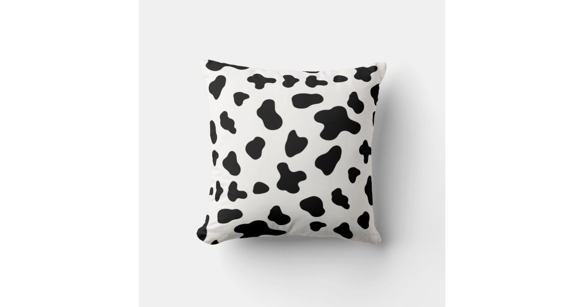 Country Black and White Cow Pattern Throw Pillow | Zazzle