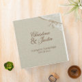 Country Burlap and Lace Look Printed Recipe Binder | Zazzle