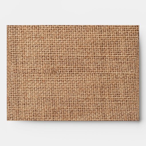 Country Burlap and Lace Twine Print Envelopes | Zazzle