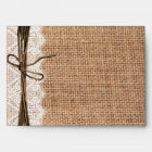 Custom burlap lace rustic wedding envelopes | Zazzle.com