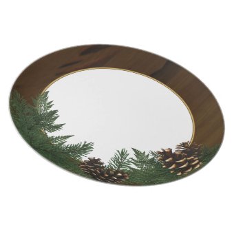 Country Cabin Pine Cone Dinnerware | Zazzle