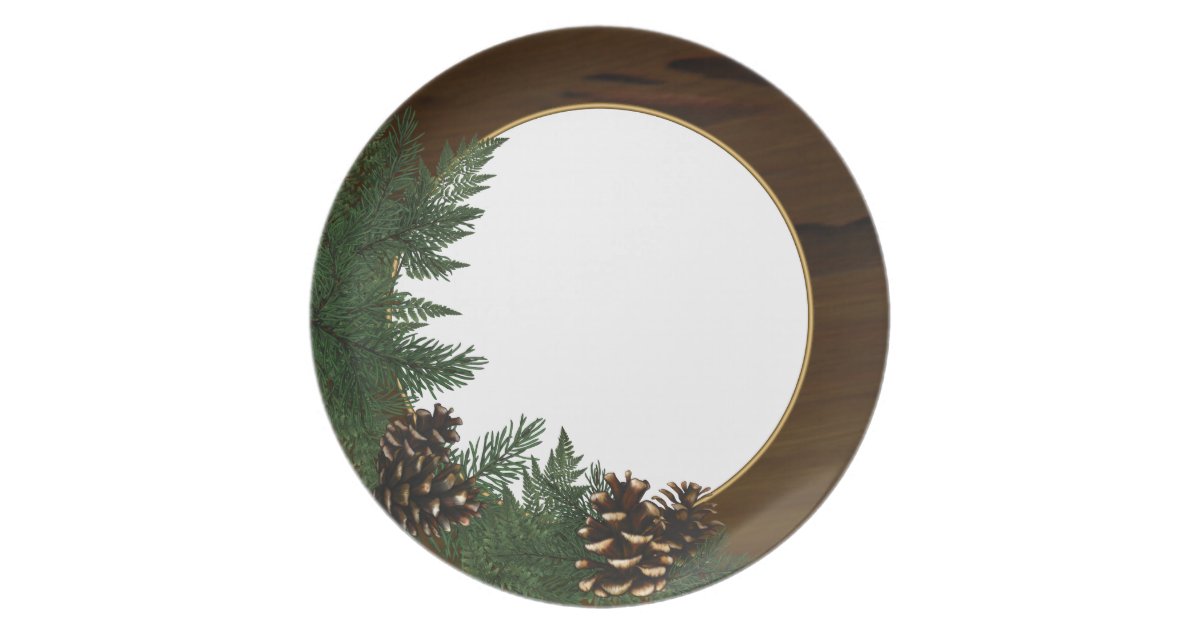 Country Cabin Pine Cone Dinnerware | Zazzle