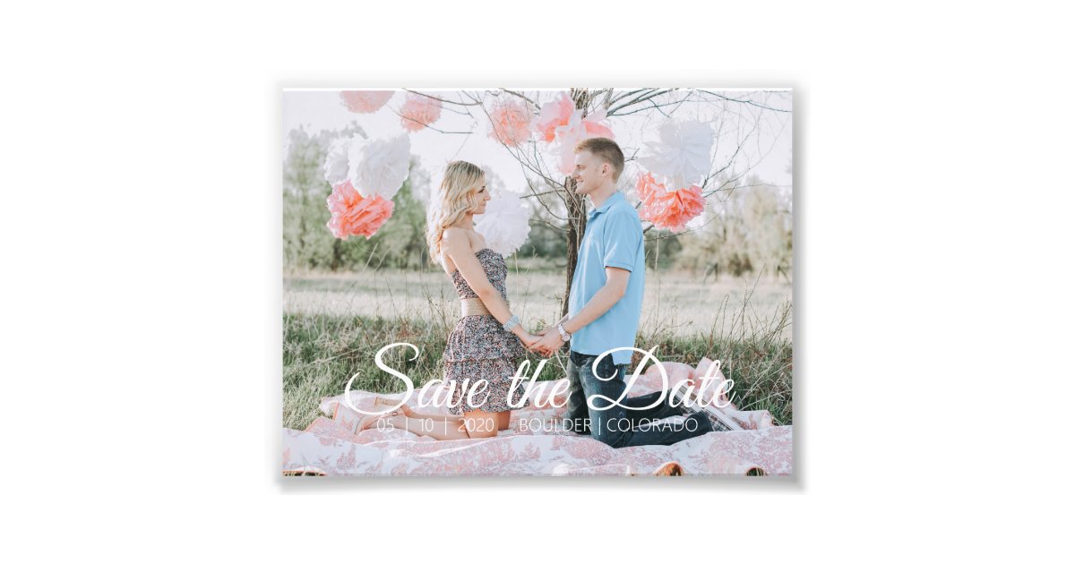 Country Chic || Save the Date Photo Print | Zazzle