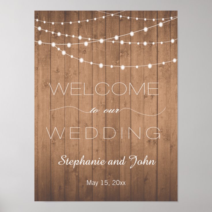 Country chic Welcome wedding sign | Zazzle