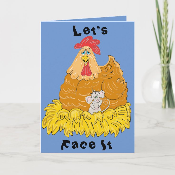 Country Chicken and Mouse Birthday Card | Zazzle