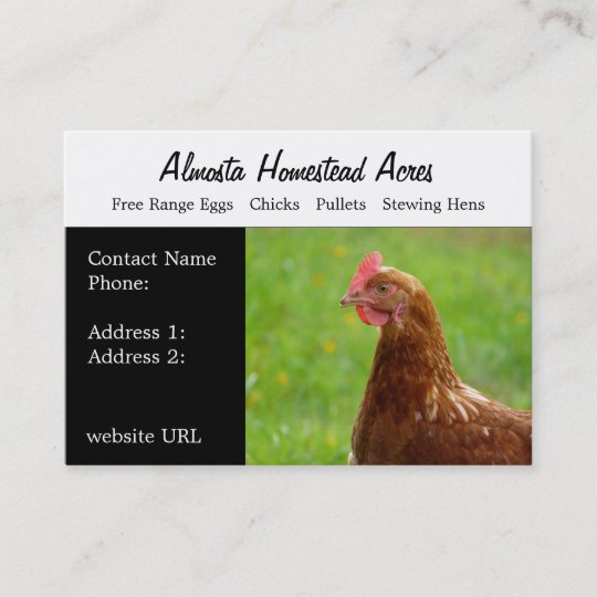 Country Chicken Business Cards | Zazzle.com