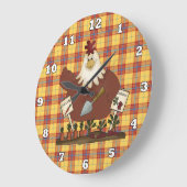 Country Chicken Kitchen wall clock | Zazzle