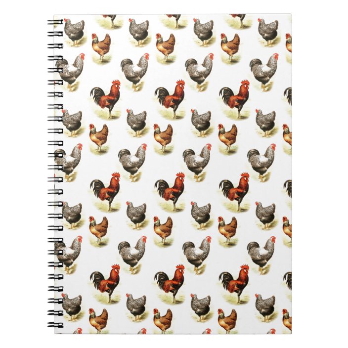 Country Chicken Pattern Notebook | Zazzle.com