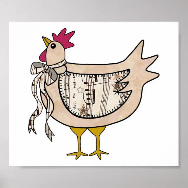 Country Chicken Poster | Zazzle