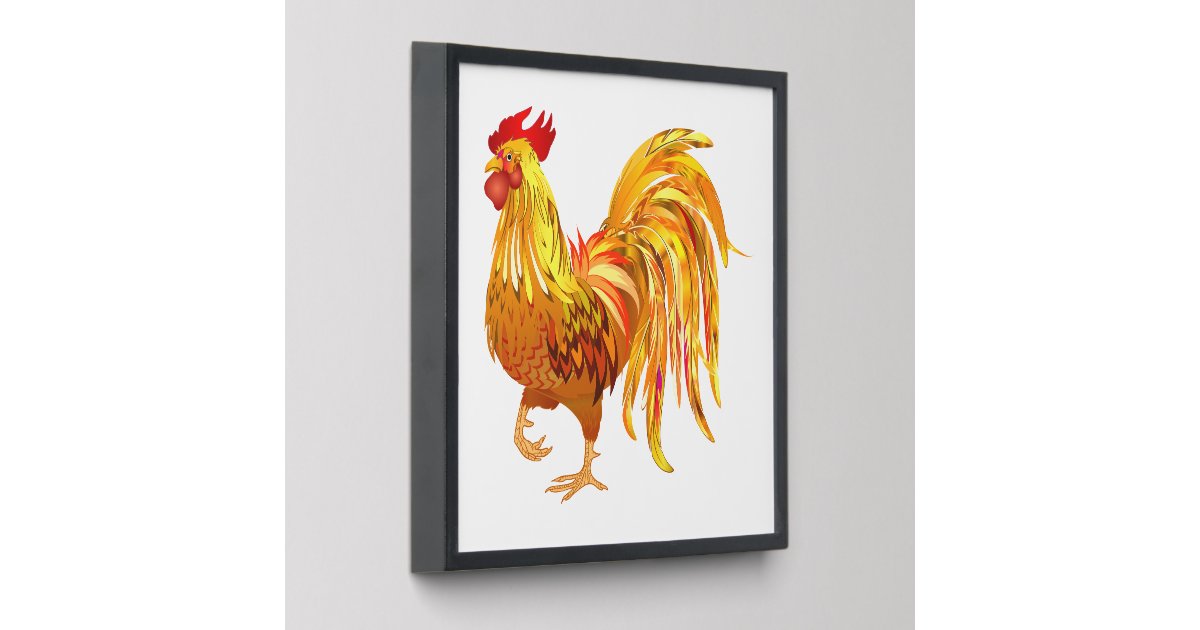 Country Chicken Rooster Vintage Cottagecore Peel And Stick Photo Tile ...