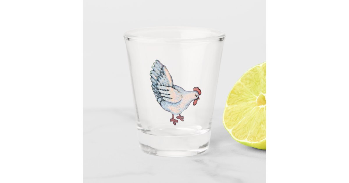 Country Chicken Shot Glass | Zazzle