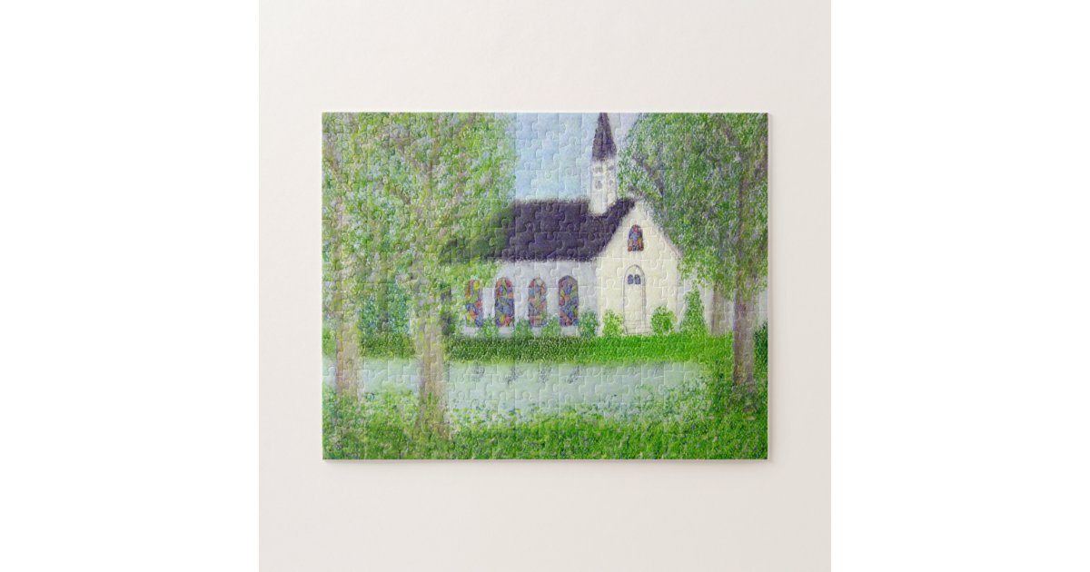 Country Church Jigsaw Puzzle | Zazzle