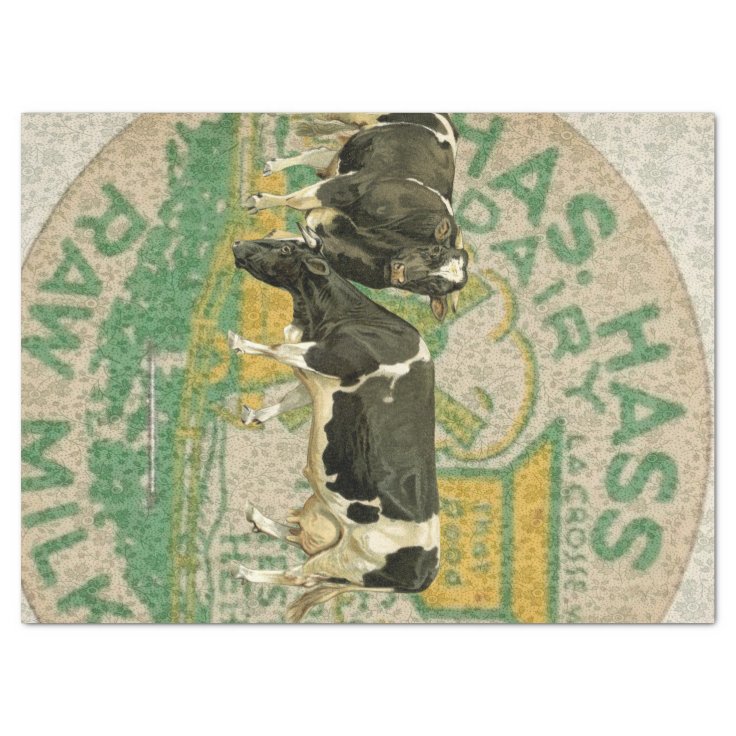 Country Cow Decoupage Tissue Tissue Paper | Zazzle