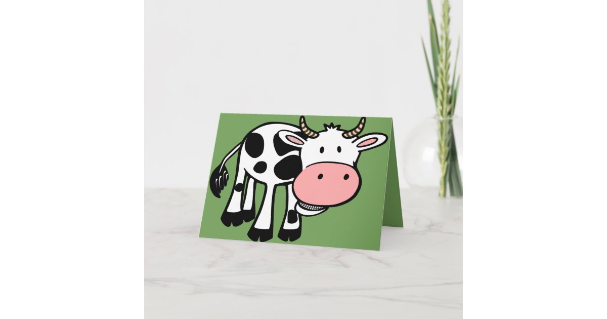 country cow greeting card | Zazzle