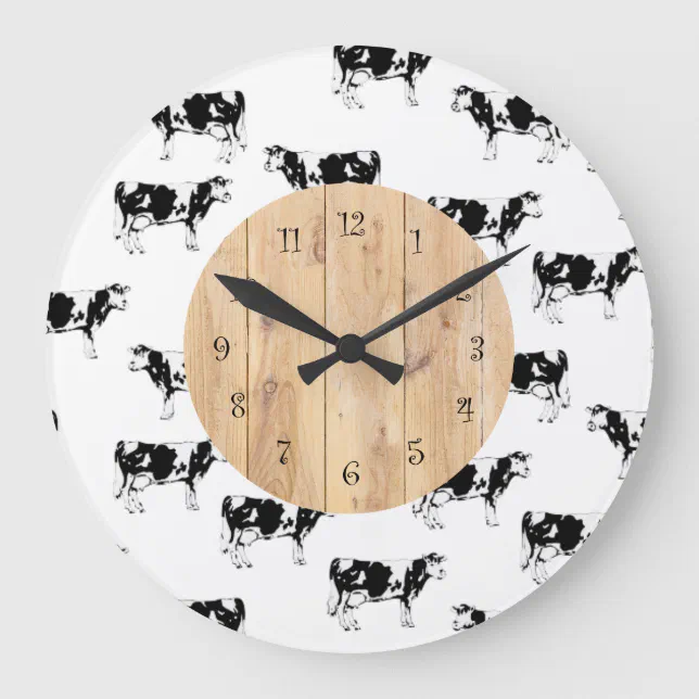 Country Cow Kitchen Wall Clocks | Zazzle