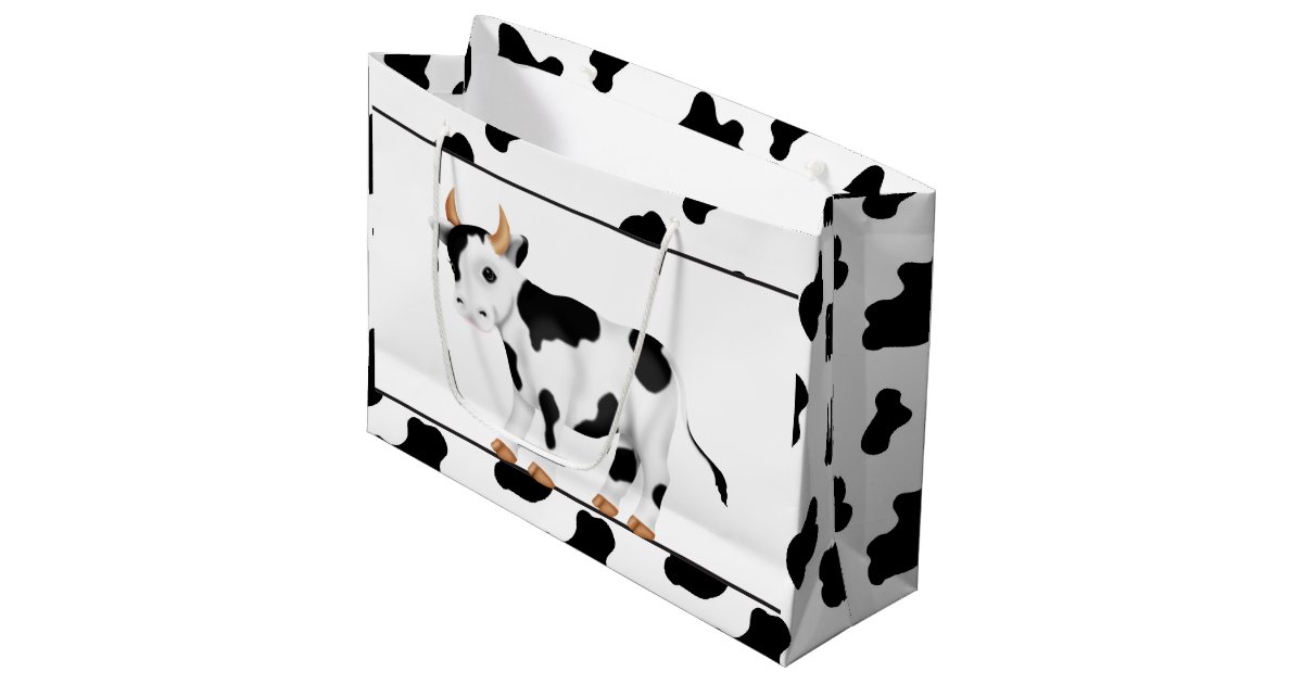Country Cow large gift bag | Zazzle