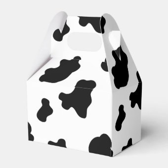 Country cow pattern party favor box | Zazzle