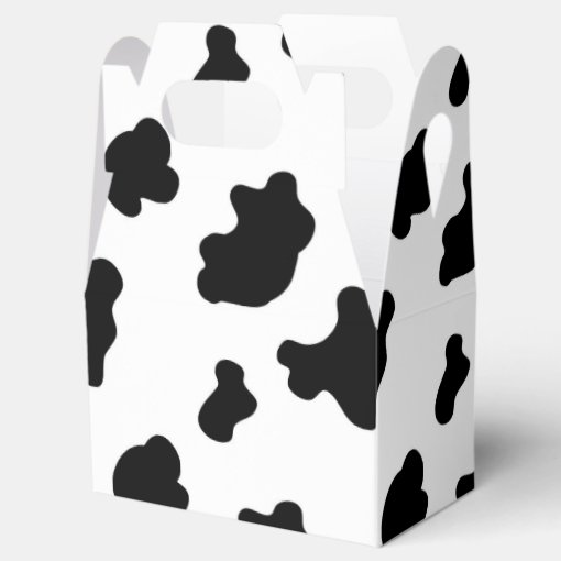 Country cow pattern party favor box | Zazzle