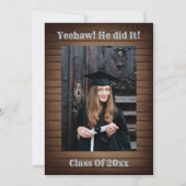 Country Cowboy Boots Graduation Party Invitation | Zazzle